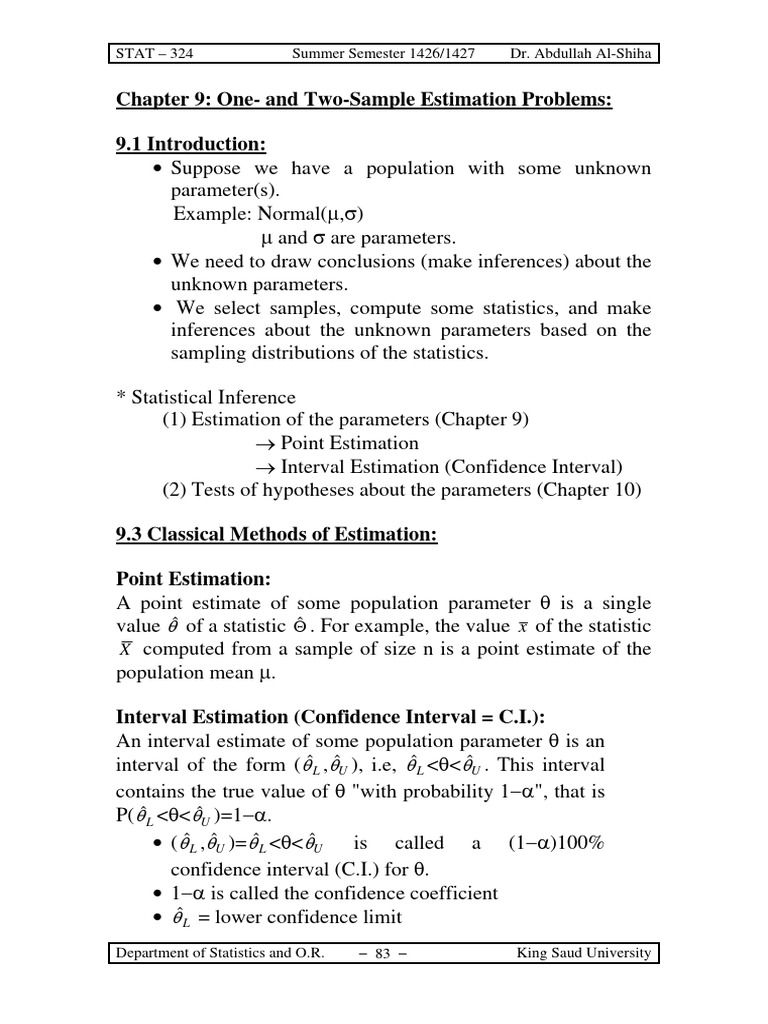 Part 8 | PDF | Confidence Interval | Analysis