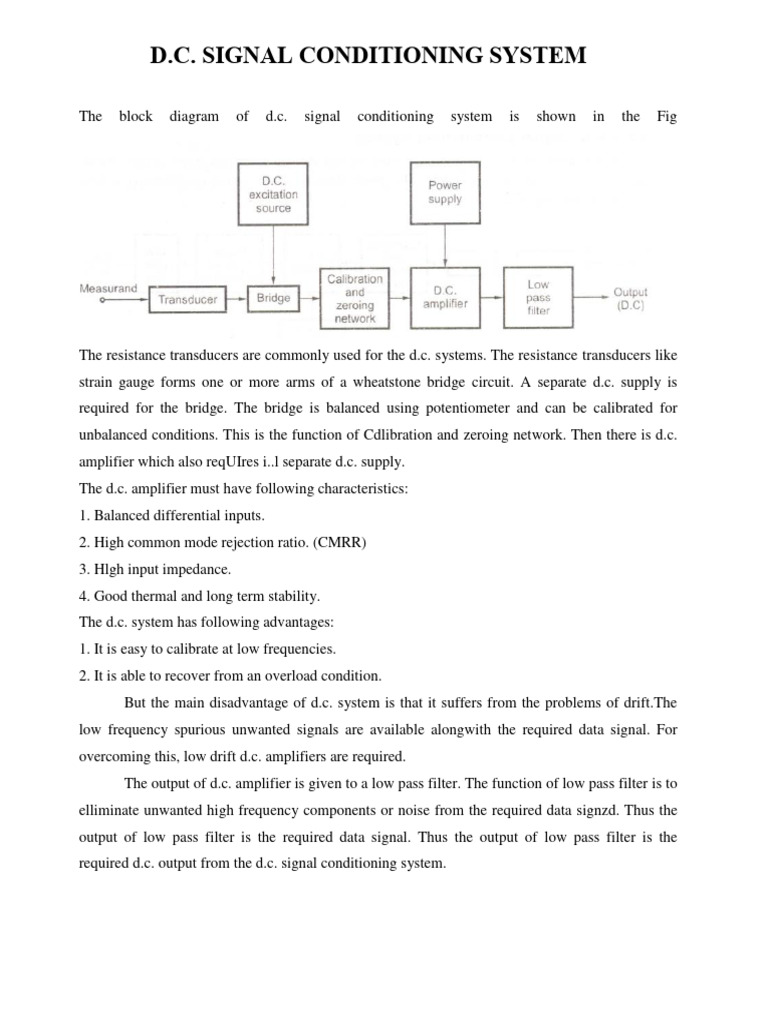 DC_Signal_Conditioning_System | PDF | Amplifier | Electronic Circuits