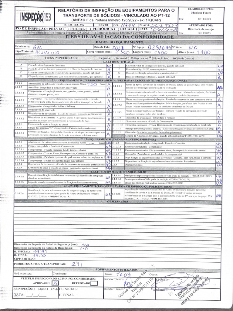 Form Tec Preenchido | PDF