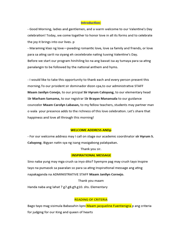 EMCEE-SCRIPT-FOR-THE-PAGEANT-VOICE-OVER | PDF