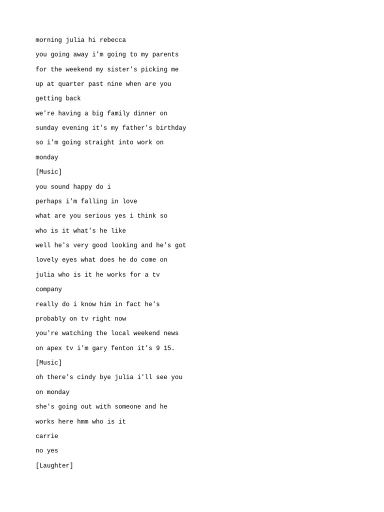 (English (Auto-Generated) ) English Conversation 35 (DownSub - Com) | PDF