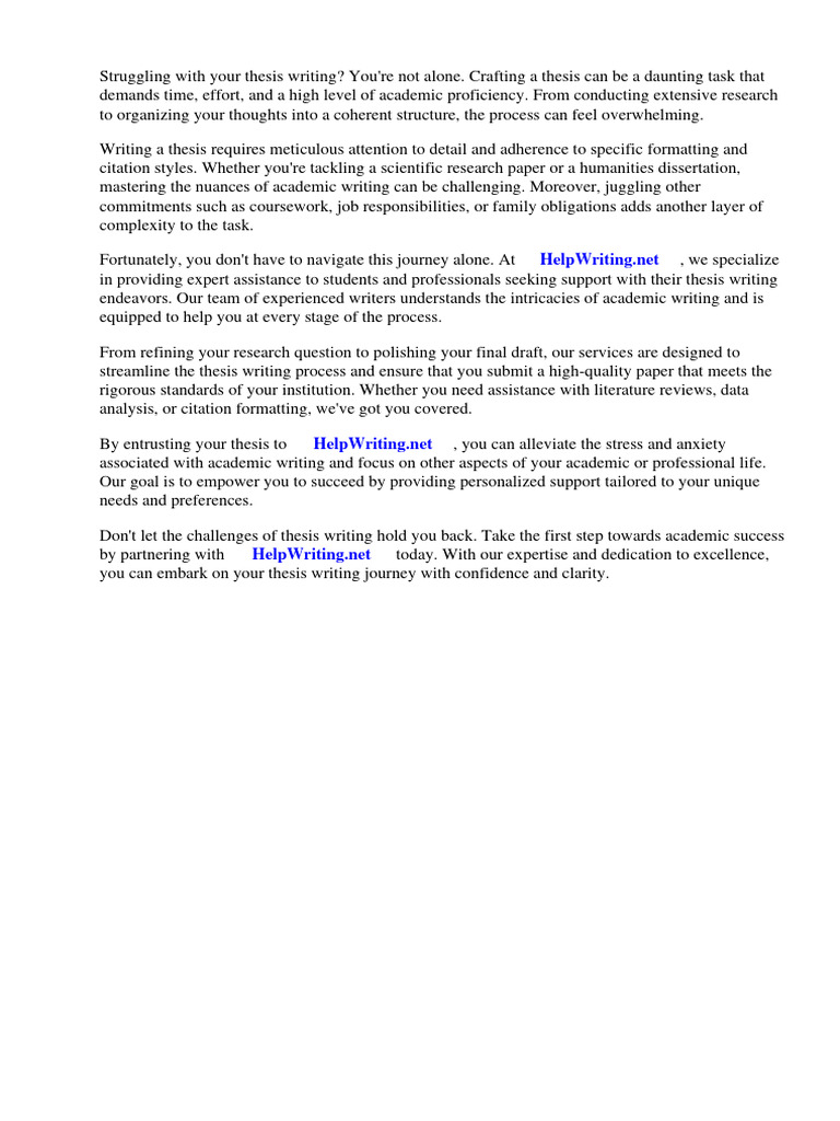 Thesis Writing Style | PDF | Essays | Thesis