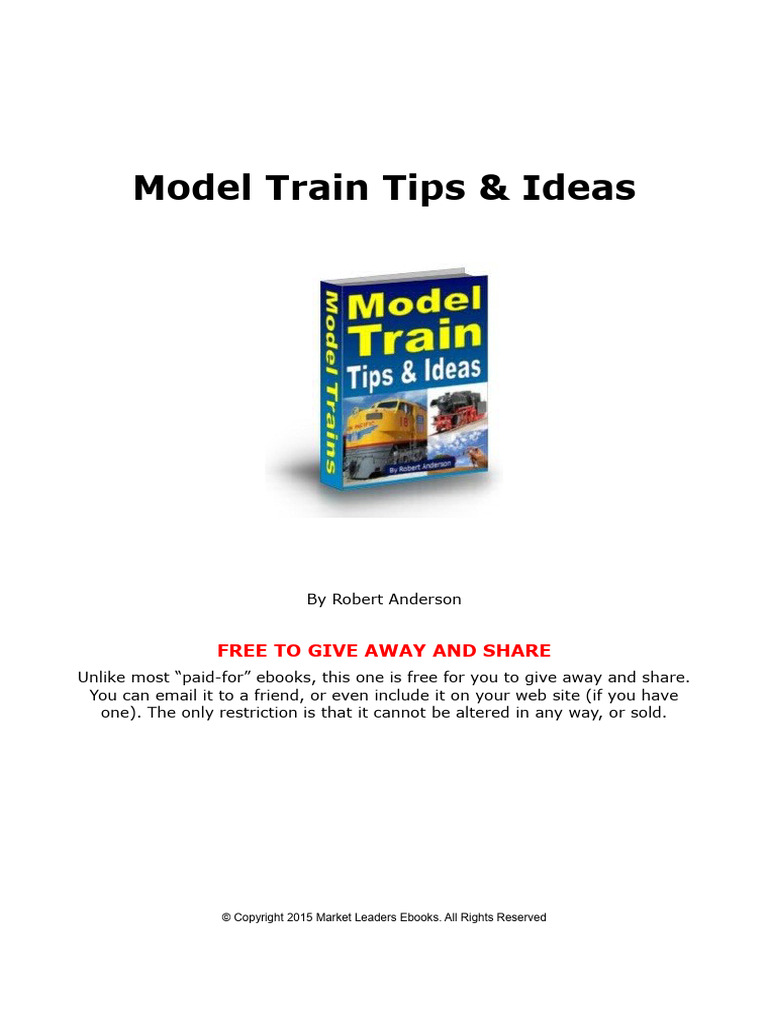 Model Train Tips Ideas | PDF | Rail Transport Modelling | Adhesive