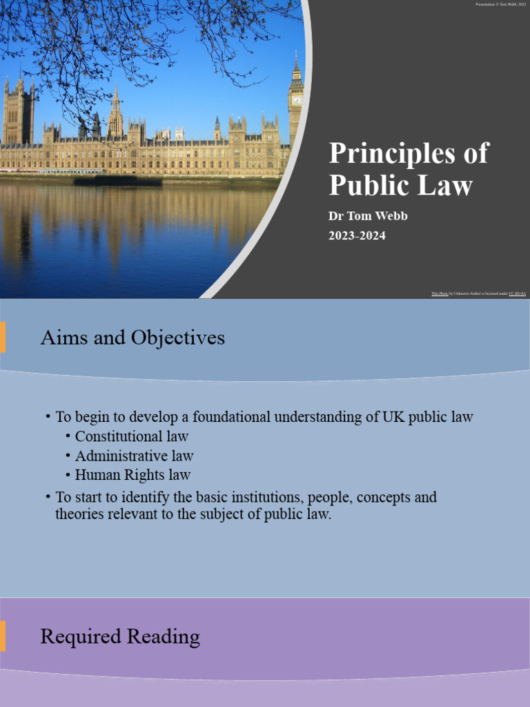01 Principles of Public Law 2023-24 | Download Free PDF | House Of ...