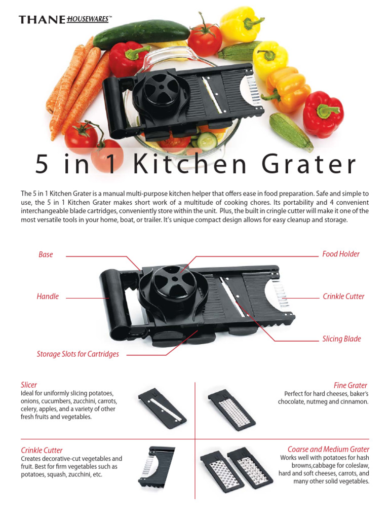 Kitchen Grater_instructions | PDF | Vegetables | Blade