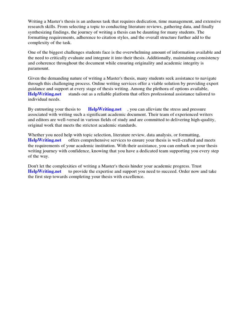 A Masters Thesis Format | PDF | Thesis | Master Of Business Administration