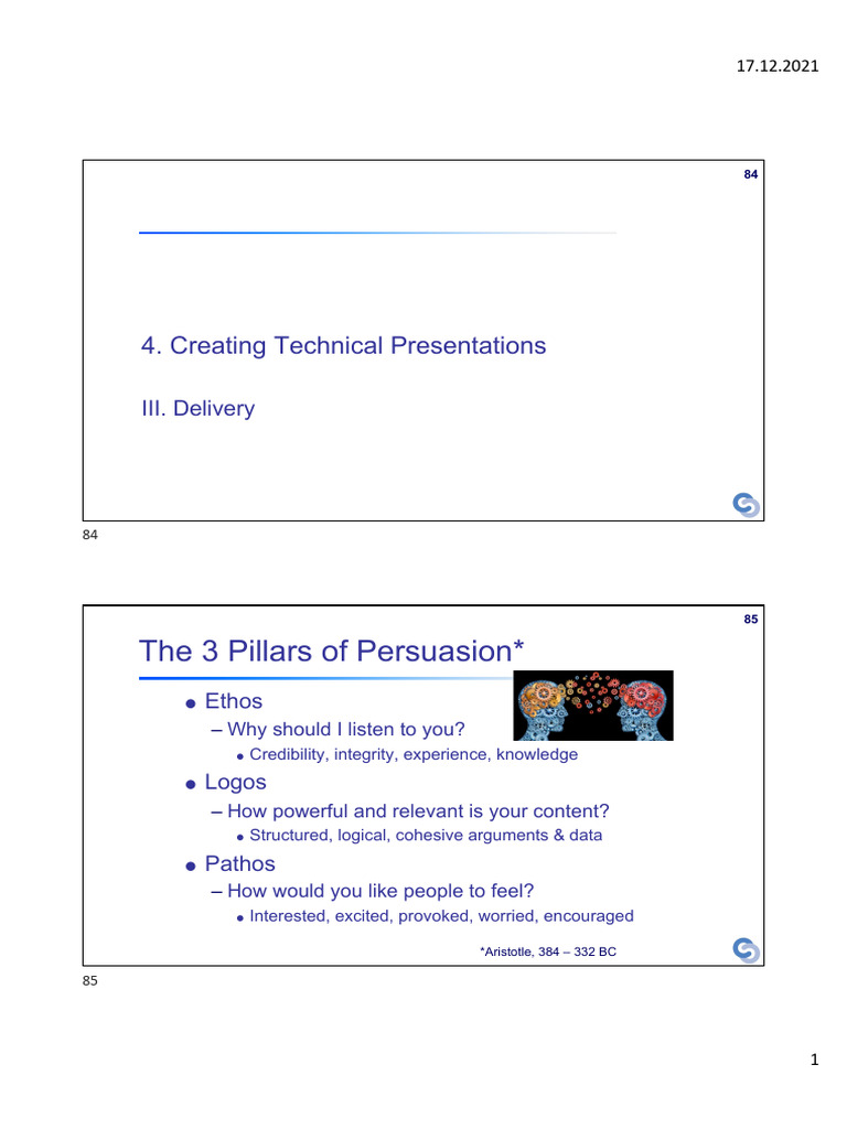 Technical Scientific Writing - Lecture 10 - Technical Presentations | PDF | Cognitive Science ...