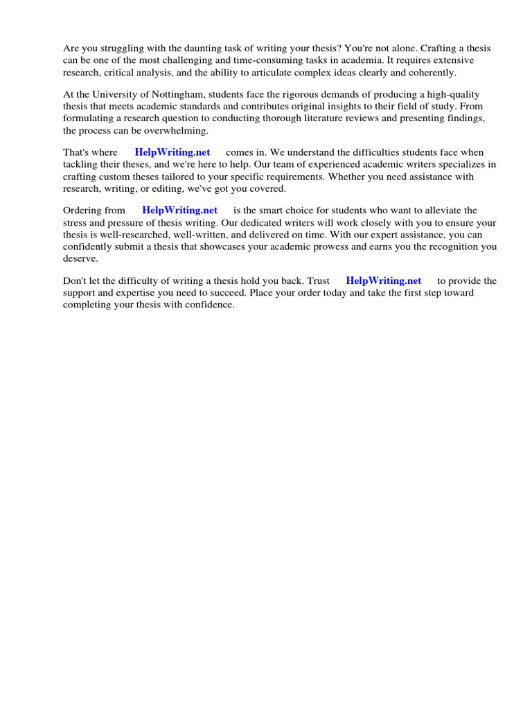 University of Nottingham Thesis Library | PDF | Thesis | Libraries