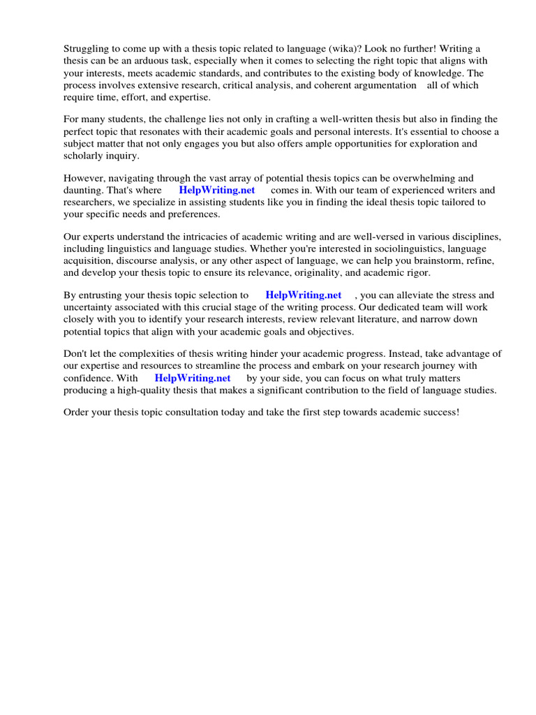 Thesis Topics Tungkol Sa Wika | PDF | Tagalog Language | Expert