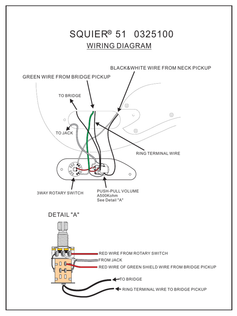 Squier 51 Wiring Diagram Details | PDF