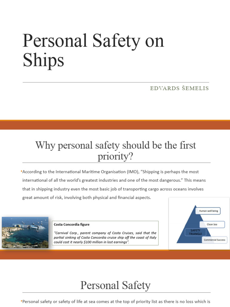 Personal Safety On Ships | PDF | Personal Protective Equipment | Ships
