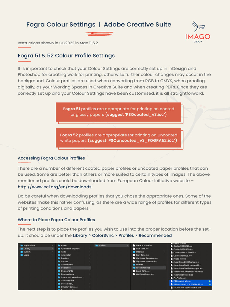 Fogra 51 52 Colour Profiles 2022 | PDF | Adobe Creative Suite | Software