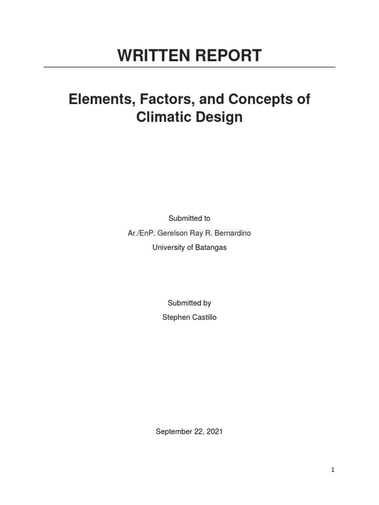 Elements, Factors and Concept of Climatic Design | PDF | Precipitation ...