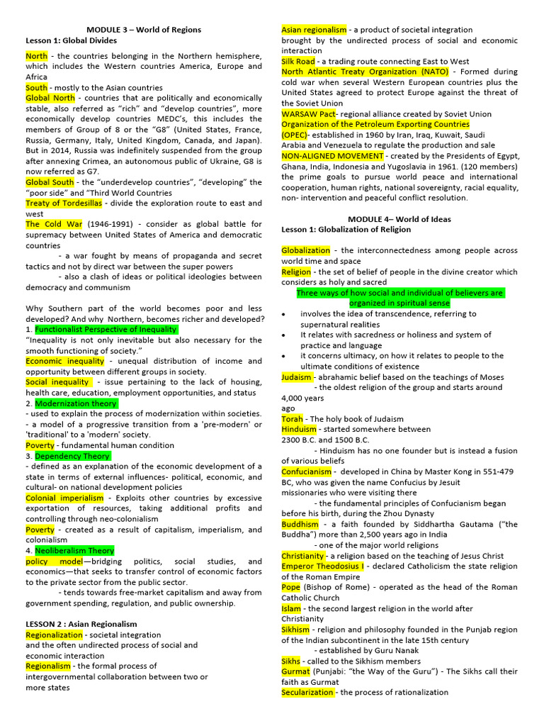 TCW Reviewer | PDF | Human Migration | Immigration