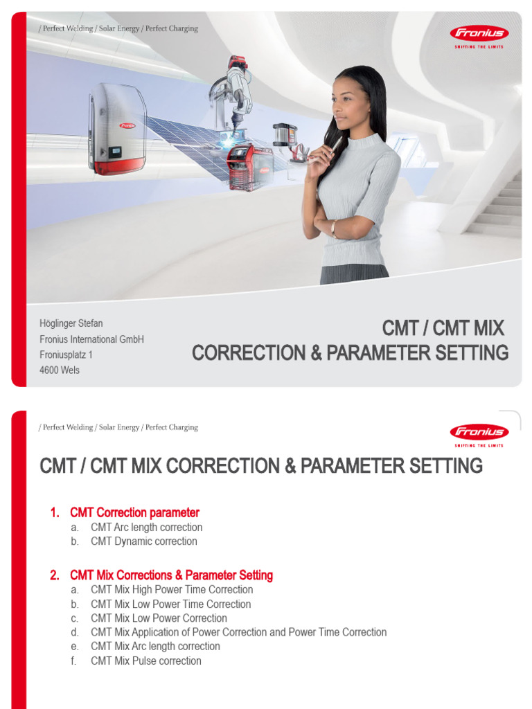 CMT/CMT Mix Parameter Guide | PDF | Welding | Construction