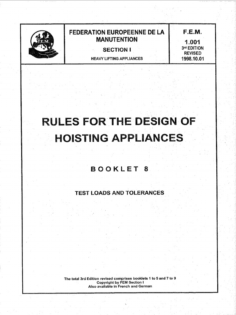 FEM 1998 SECTION 1 - booklet 8 | PDF