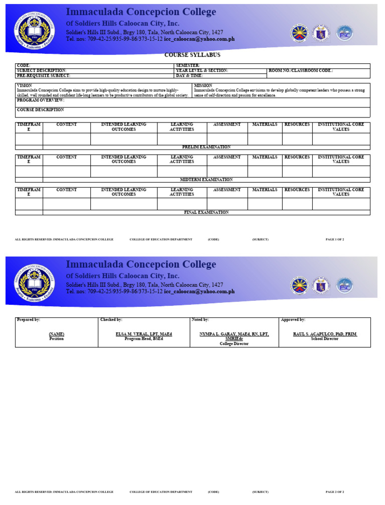 COURSE-SYLLABUS-1 (2) comp and ben | PDF | Learning | Behavior Modification