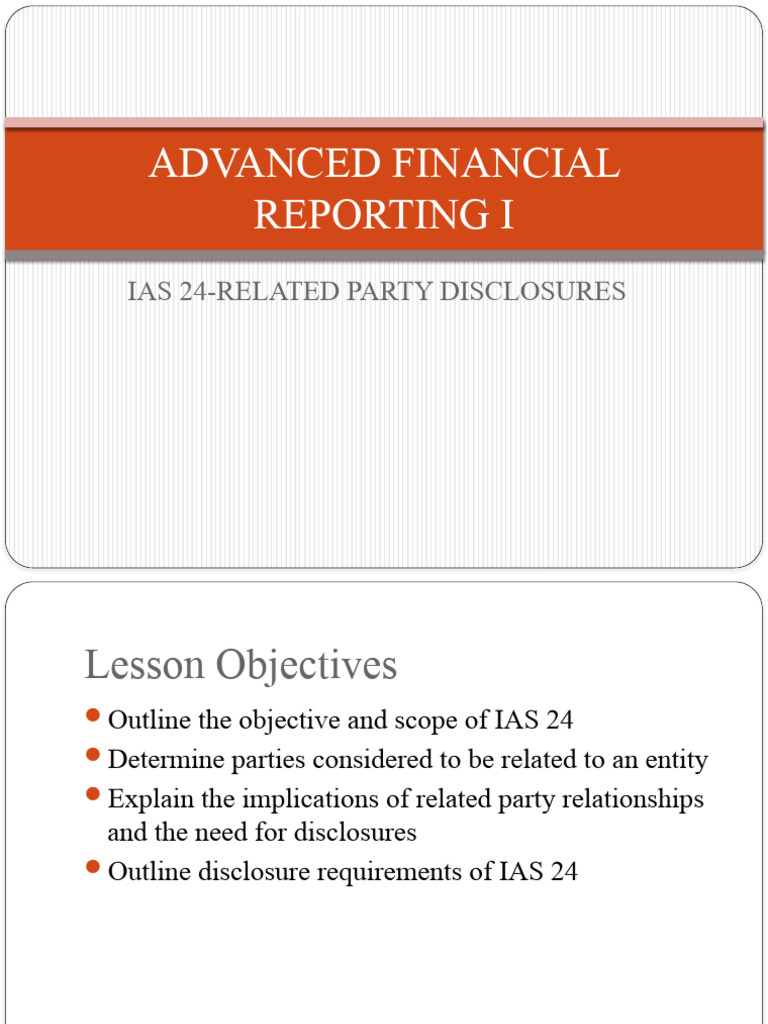 IAS 24-Slides | Download Free PDF | International Financial Reporting Standards | Subsidiary