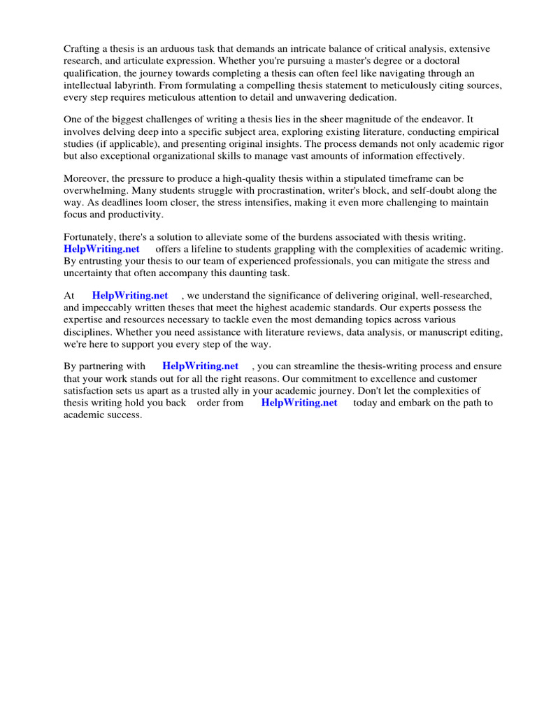 Thesis Opinion | Download Free PDF | Essays | Thesis