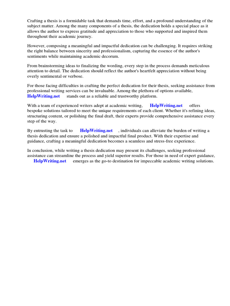 Thesis Sample Dedication | PDF | Thesis | Essays Thesis Sample Dedication | PDF | Thesis | Essays
