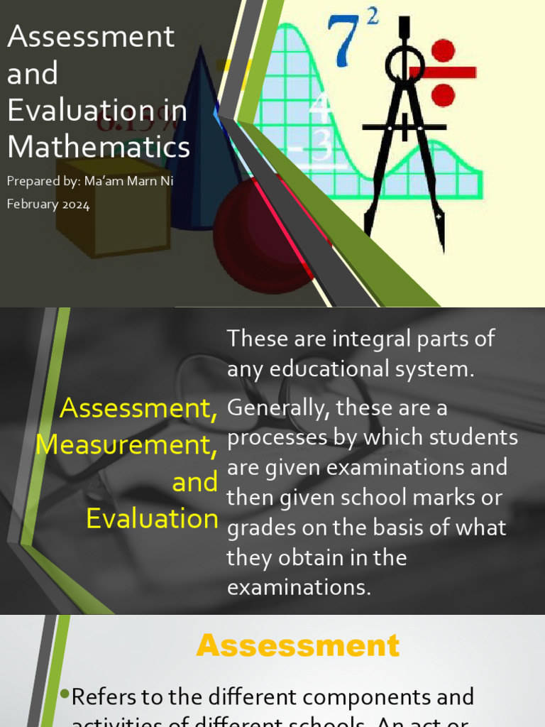 Assessment and Evaluation in Mathematics (1) | PDF | Multiple Choice ...