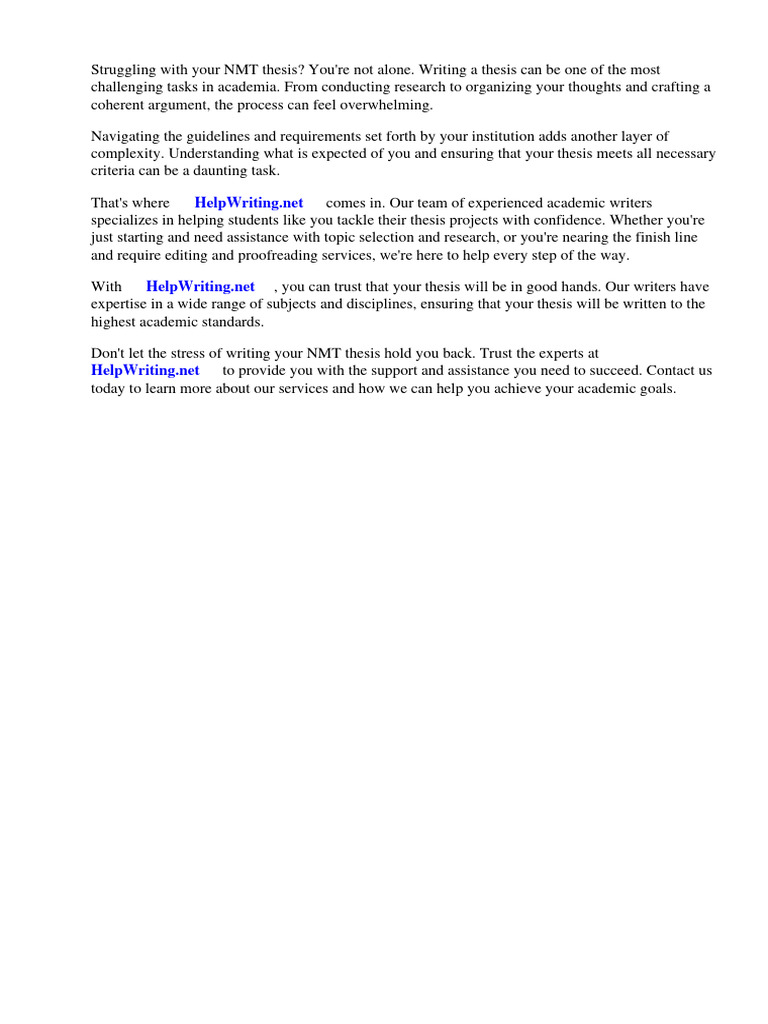 NMT Thesis Guidelines | PDF | Thesis | Expert