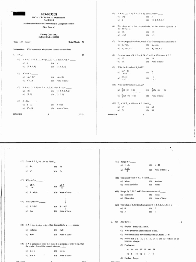 Maths - 2014 | PDF | Mathematics | Science