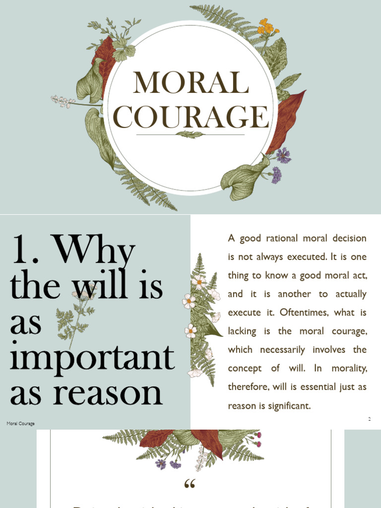 Moral Courage | PDF | Disciplines | Reason