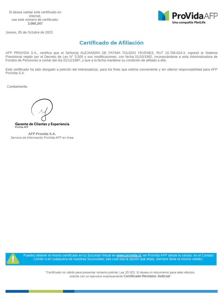 Afiliacion Afp | PDF