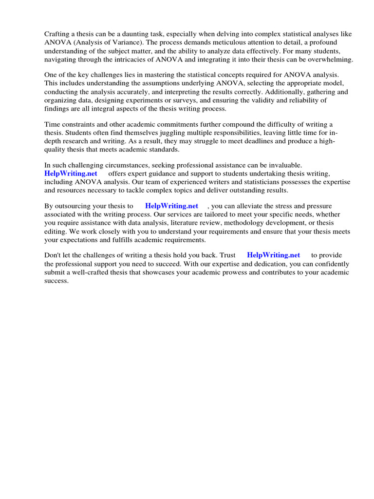 Sample Thesis Using Anova | PDF | Analysis Of Variance | F Test