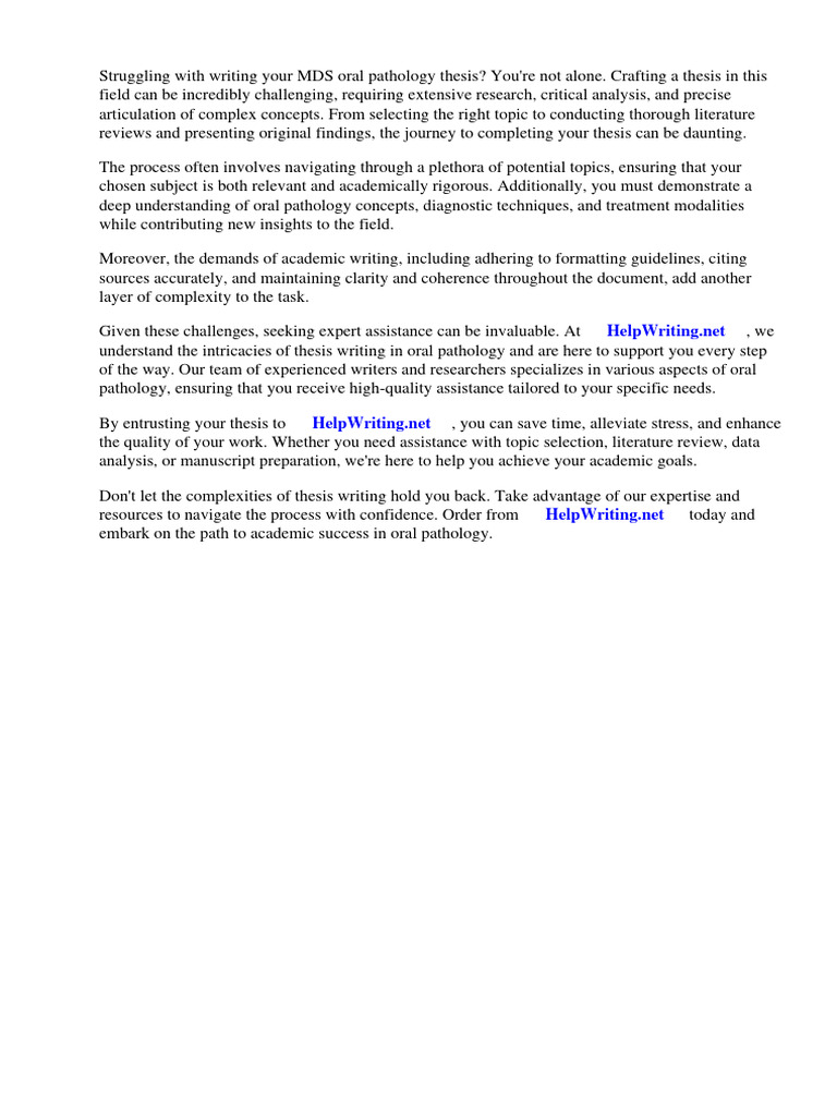 Mds Oral Pathology Thesis Topics | PDF | Dentistry | Pathology