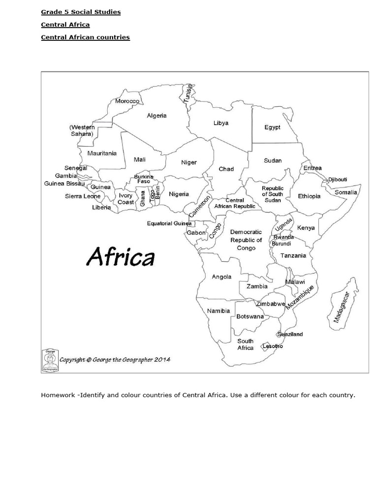 Grade 5 Social Studies -Central Africa 2 | PDF