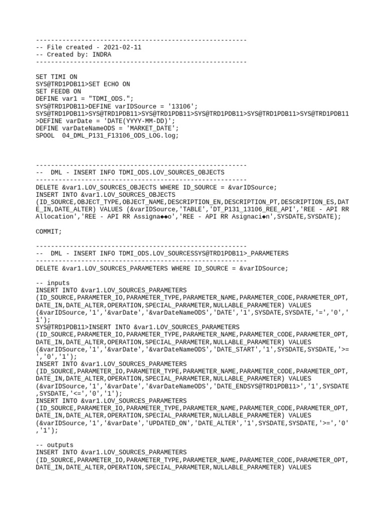 04 DML P131 F13106 ODS Log | PDF