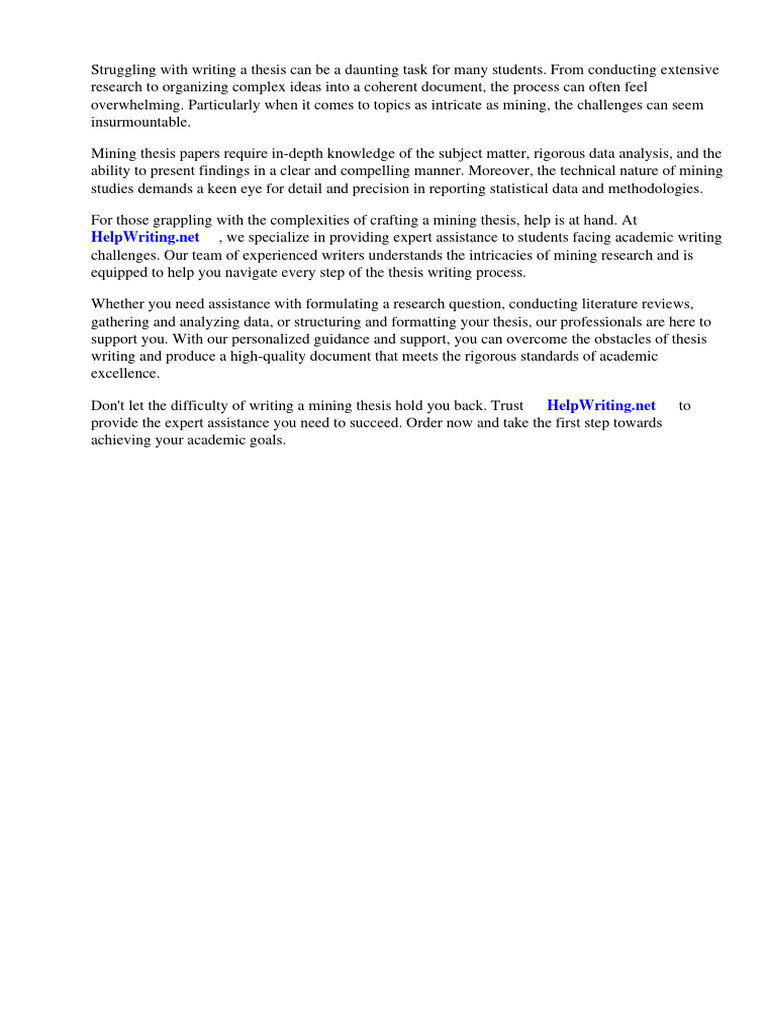 Mining Thesis PDF | PDF | Mining | Data Mining