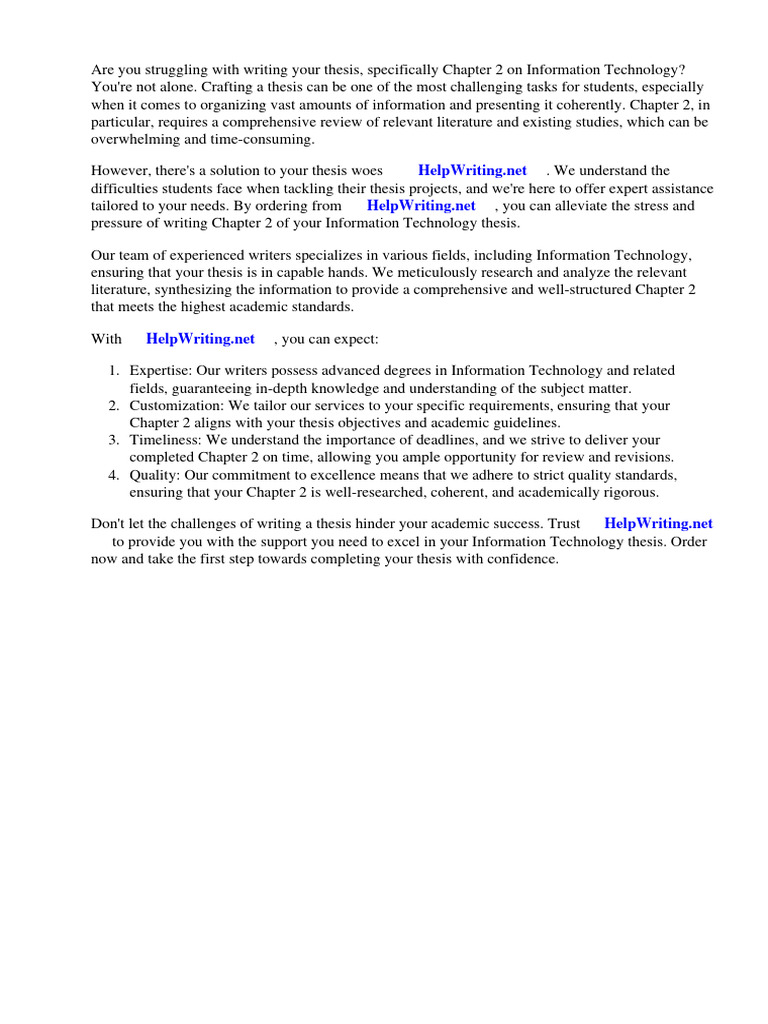 Chapter 2 Thesis Sample Information Technology | PDF | Thesis | Engineering