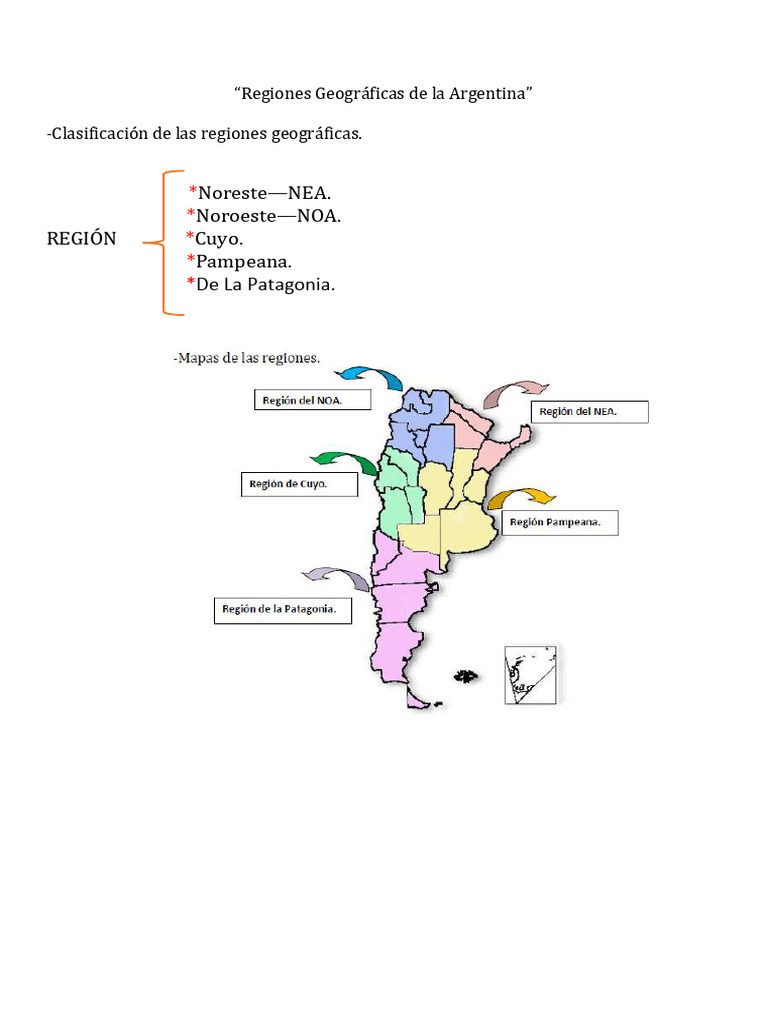 Regiones Geográficas de La Argentina - para 5to - 2023 | PDF ...