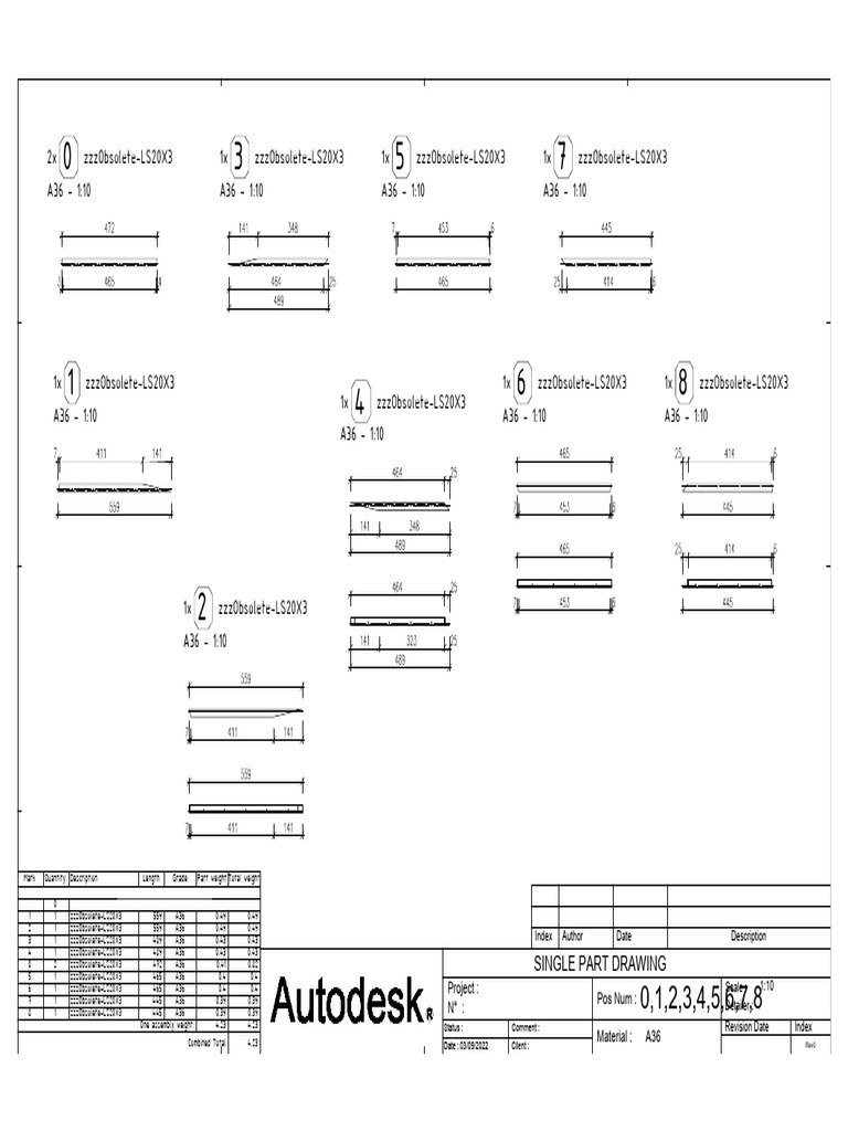 Sheet 001 Parts - A3-A3 Advance Steel | PDF | Materials | Physical Sciences