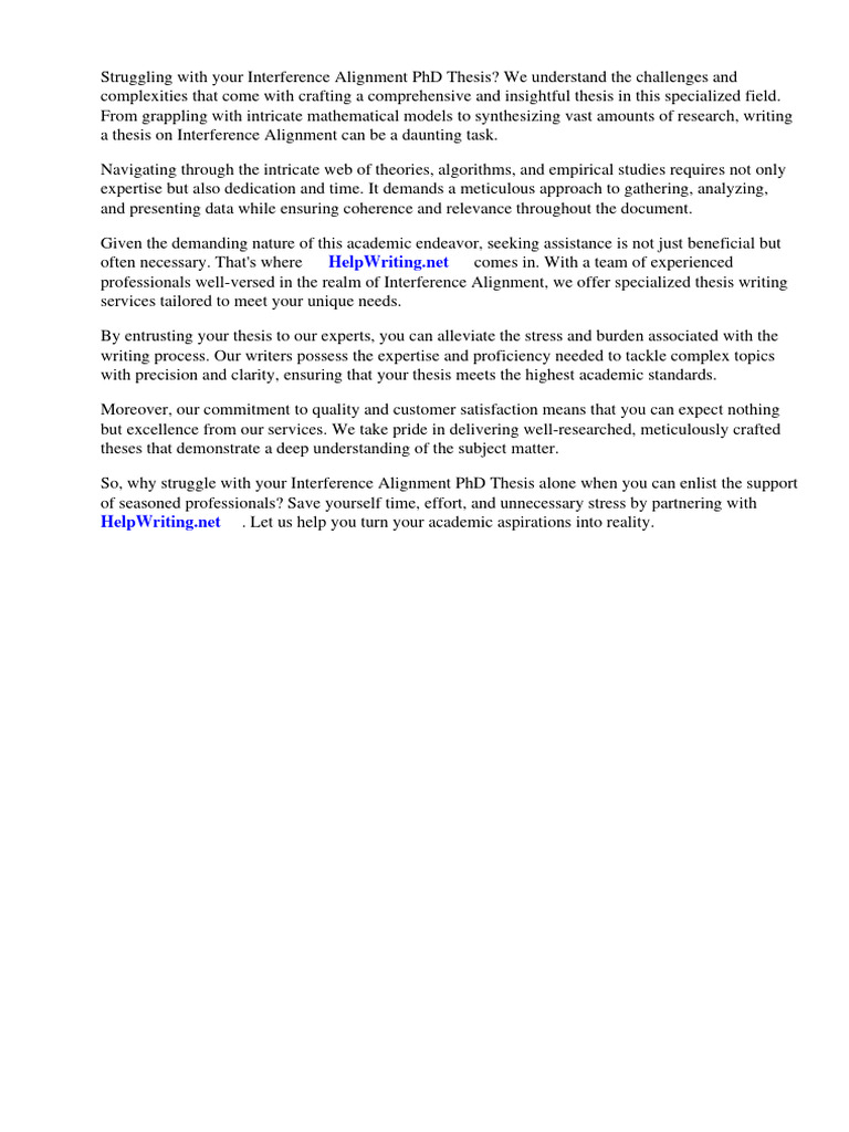 Interference Alignment PHD Thesis | PDF | Mimo | Telecommunications