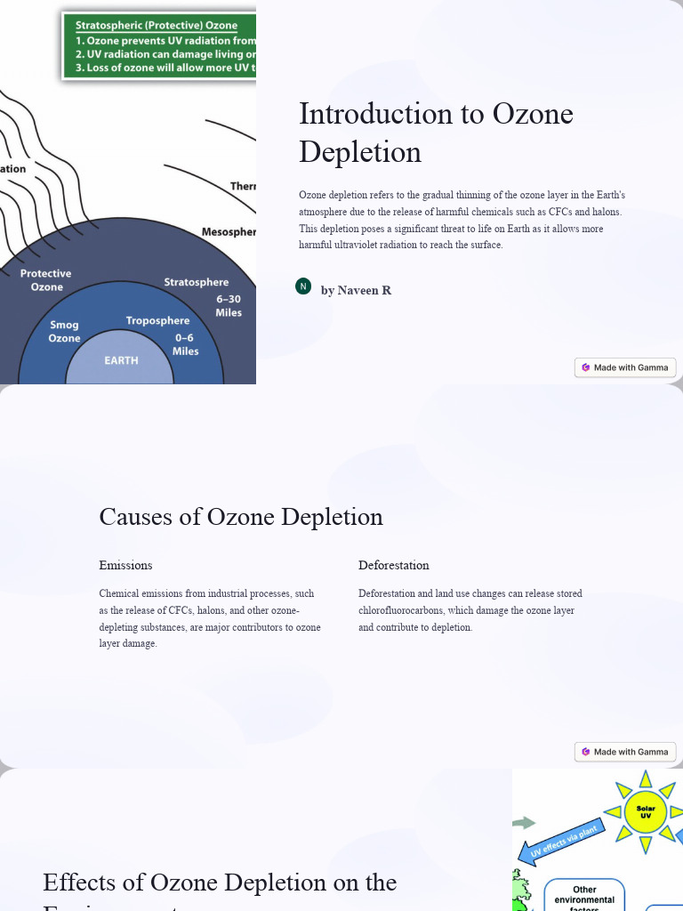 Introduction To Ozone Depletion | PDF | Ozone Depletion ...