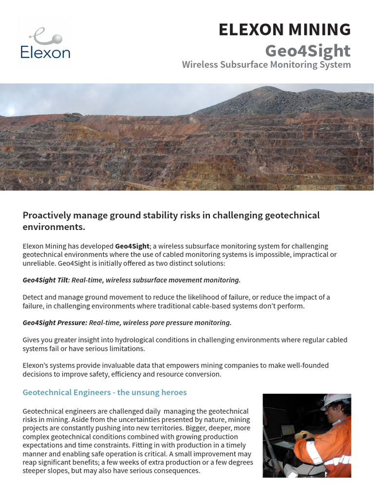 Geo4Sight Brochure | PDF | Geotechnical Engineering | Risk