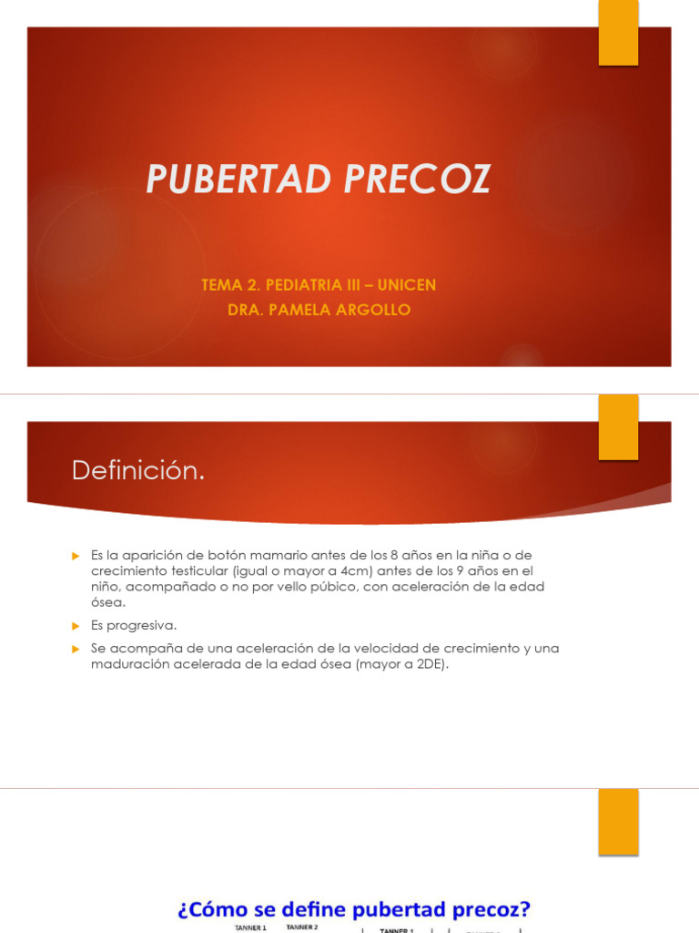 Pubertad Precoz: Definición y Causas | PDF | Pubertad | Medicina