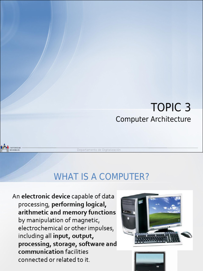 Tema 3 - Arquitectura Del Computador (En) | PDF | Computer Data Storage | Central Processing Unit