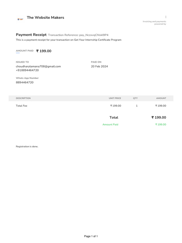 Receipt Pay - NczxvqCNskI9P4 From The Website Makers (Paid) | PDF
