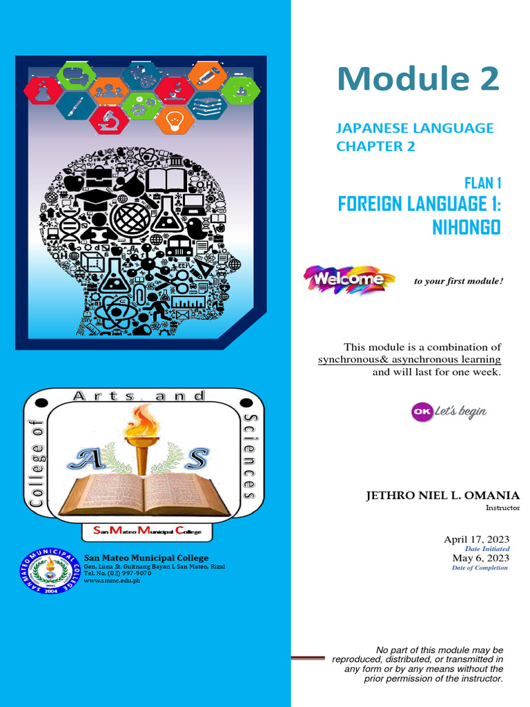 FLAN Module 2 | PDF | Japanese Language | Linguistics