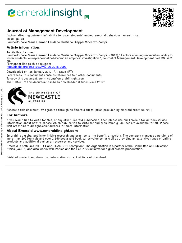 Journal of Management Development: Article Information | PDF ...