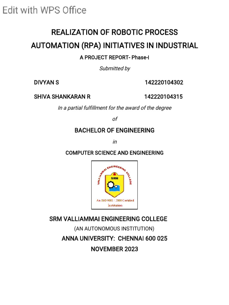Realization of Robotic Process Automation | PDF | Embedded System | Use Case