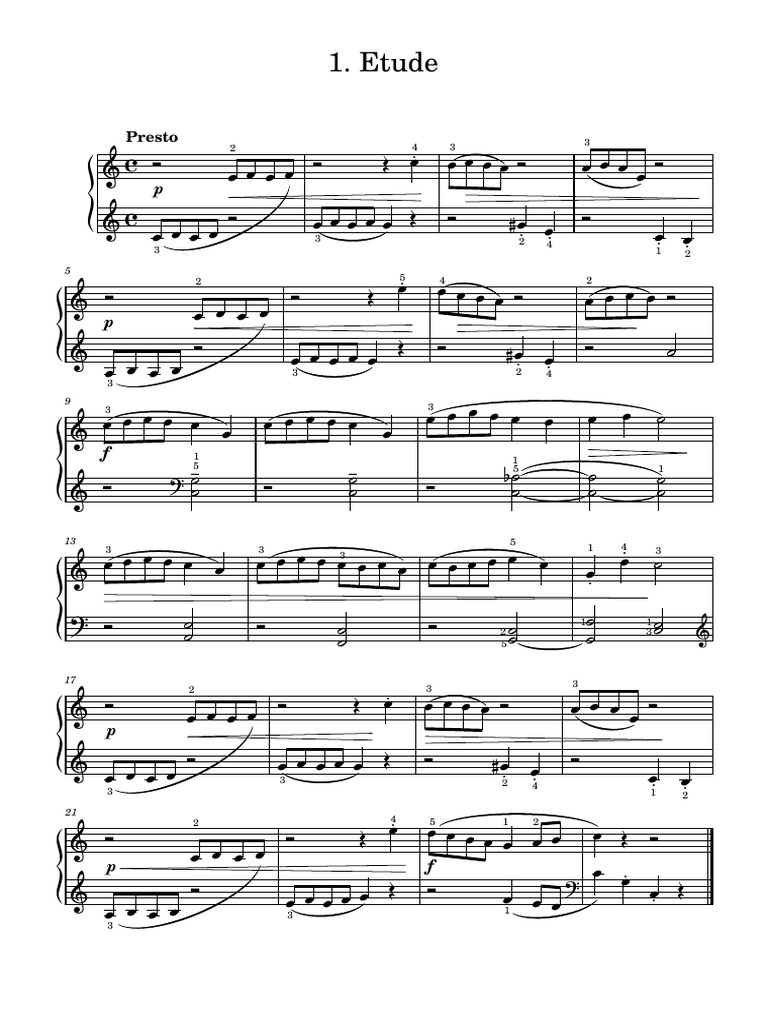 4 Etudes For Beginners | PDF | Musical Forms | Notation