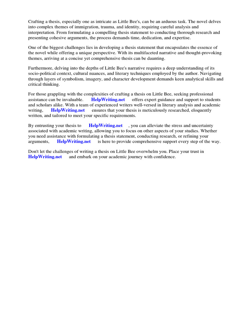 Crafting a Thesis on Little Bee | PDF | Beehive | Honey Bee