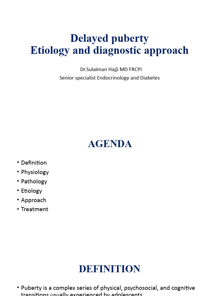 Delayed Puberty Pdf Puberty Luteinizing Hormone