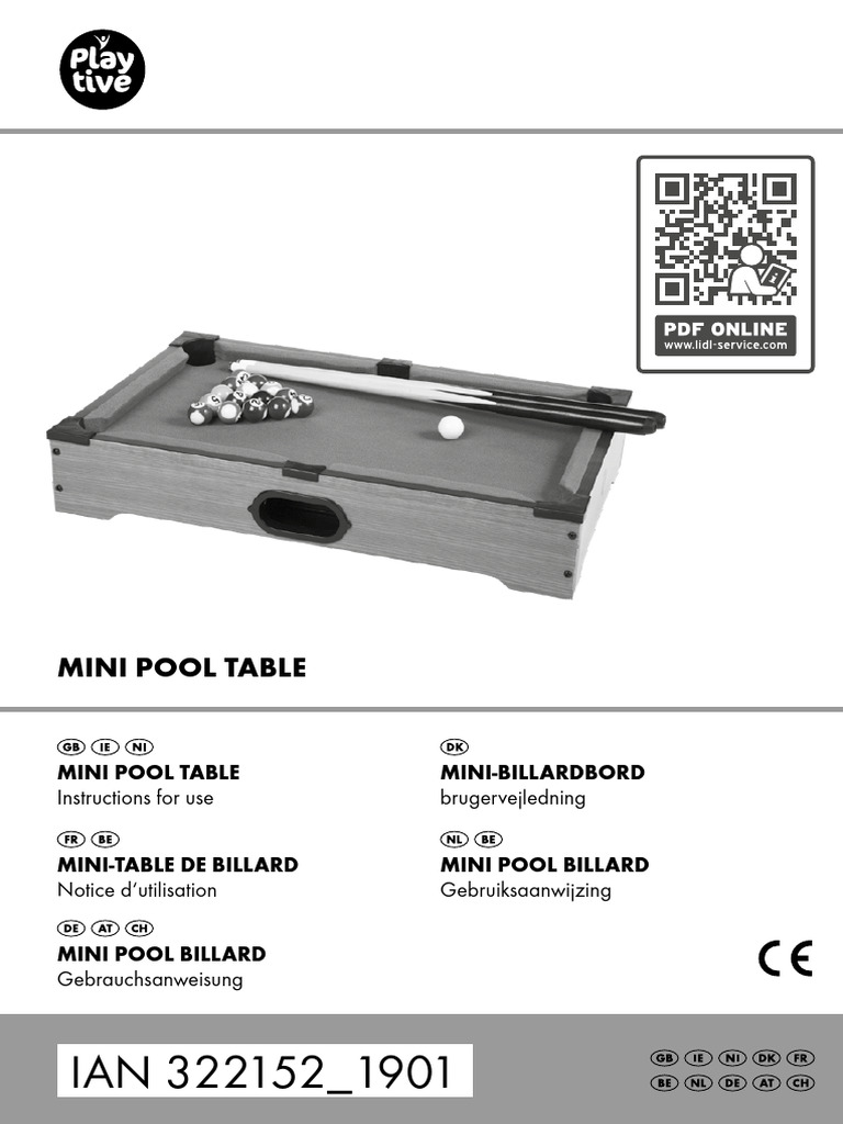 Mini Pool Table | PDF | Packaging And Labeling | Games Of Mental Skill